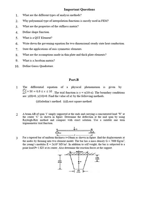 Me8692 Fea Pdf Matrix Mathematics Function Mathematics
