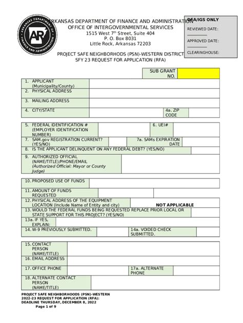 Rfa Request For Application Rfa Doc Template Pdffiller