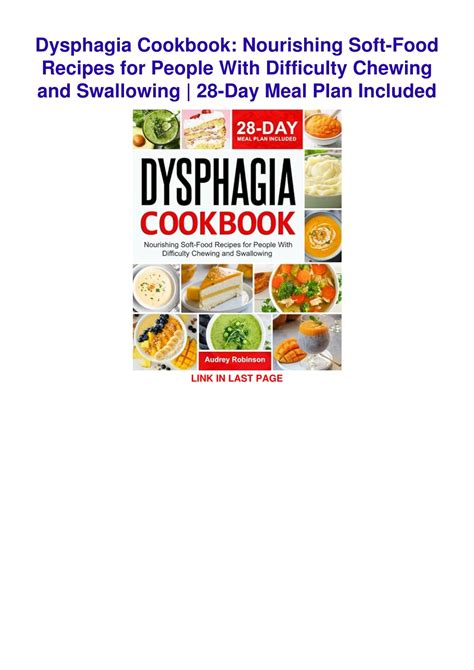 PPT PDF Dysphagia Cookbook Nourishing Soft Food Recipes For