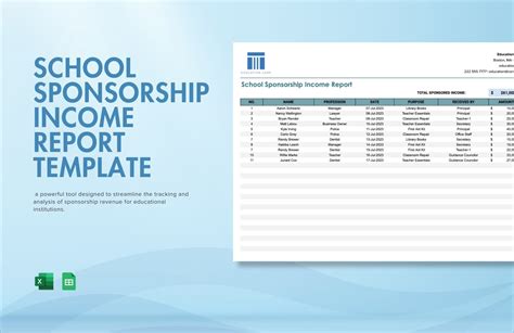School Tuition Fee Collection Report Template in Excel, Google Sheets - Download | Template.net