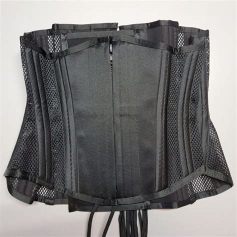 MCC94 Black Cotton Sport Mesh MCC94 Black Cotton Underbust Corset