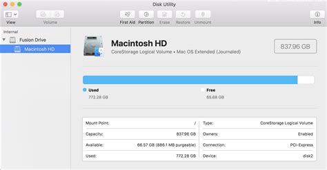 Macos Disk Space Given Back To Mac Hd After Removing Partition But
