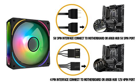 Argb Fan 120mm Pwm Fan 1 Pack Pc Argb Fans Ha120 Series Pc Pwm Rgb