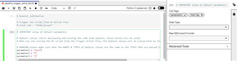 Forward Parameters To Machine Learning Script