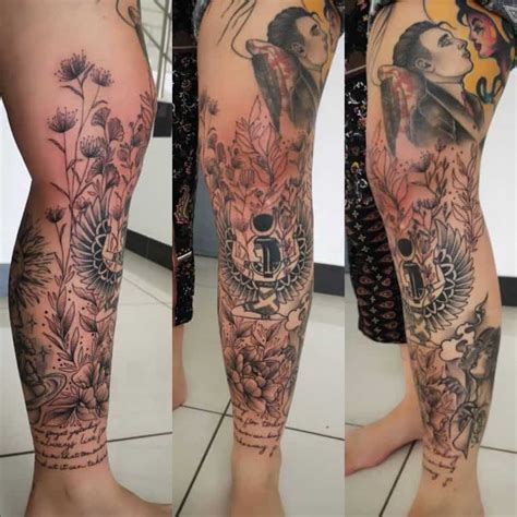 85 Amazing Leg Sleeve Tattoo Ideas