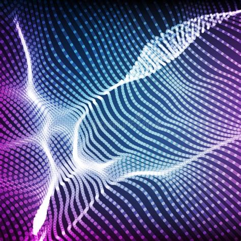 Abstract Vector Violet Wave Mesh Background Point Cloud Array Chaotic