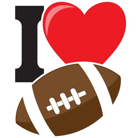 Heart Shaped Football Temporary Tattoos Clip Art Library