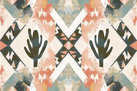 Symmetric Navajo Tribal Pattern Premium Ai Generated Image