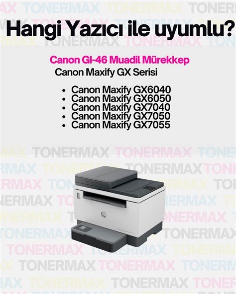 Canon GI-46 Muadil Mürekkep Takım / Canon Maxify GX6040 / GX6050 ...