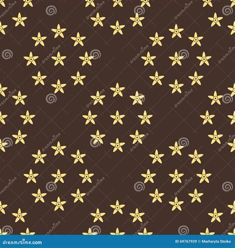 Seamless Background Flowers In Vanilla Stock Vector Image 69767929