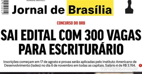Capa Jornal de Brasília Edição Sexta 8 de Julho de 2022