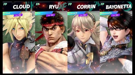 Super Smash Bros Ultimate Amiibo Fights Request 7527 Cloud Vs Ryu Vs