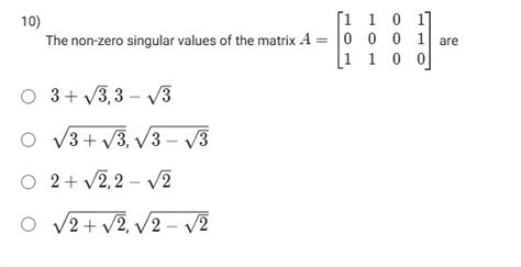 The Non Zero Singular Values Of ﻿the Matrix
