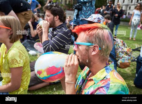 Protesters Stage A Mass Inhalation Of Nitrous Oxide In Parliament