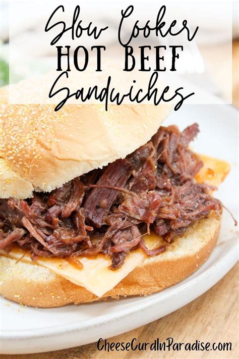 Slow Cooker Hot Beef Sandwiches