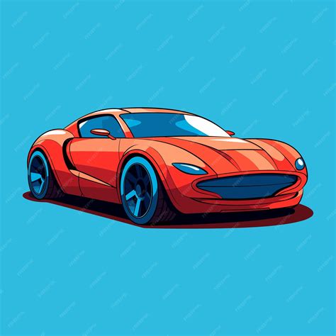 Premium Vector Red Car Vector Illustration