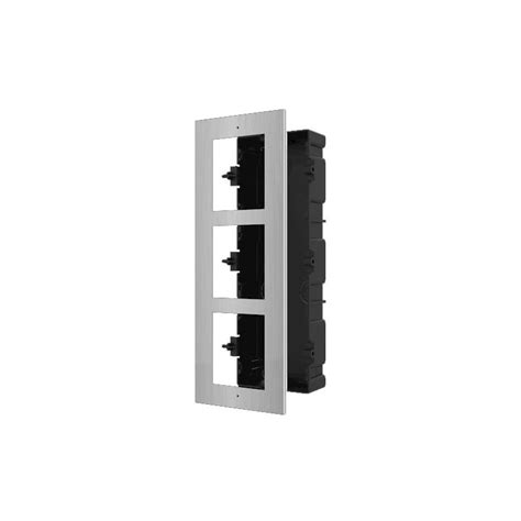 Hikvision Ds Kd Afc3s Modulaire Intercom Inbouwframe Drievoudig Rvs