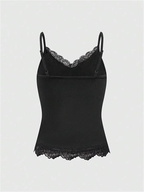 Romwe Anime Anime Girl Lace Women Camisole Top Shein Usa