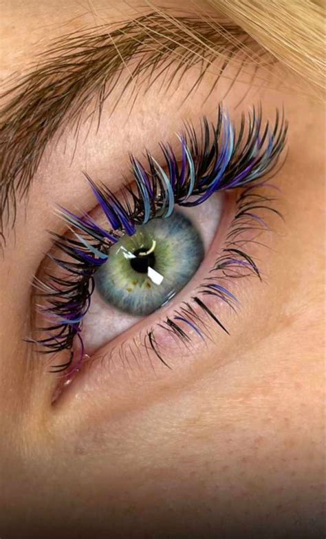 Наращивание цветных ресниц мокрый эффект Lashes Eyelash Extensions Eyelash Logo