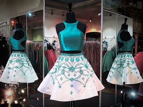 Two Pieces Prom Dress Beaded Prom Dress Fashion Homecoming Dress Sexy