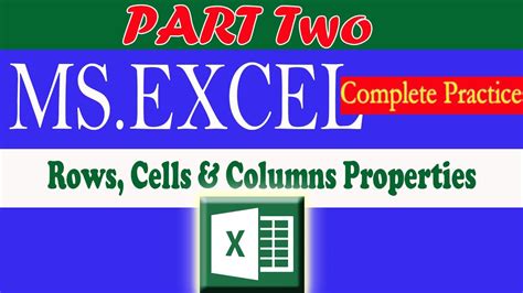 Cells Rows And Column Basics Cells Rows And Column Properties Youtube