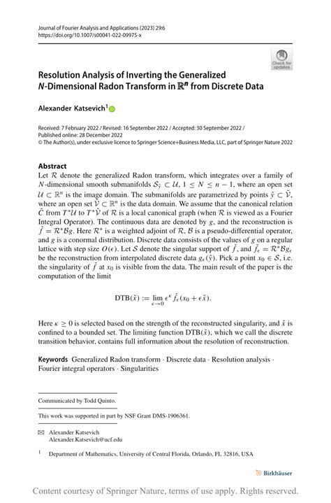 Resolution Analysis Of Inverting The Generalized N Dimensional Radon