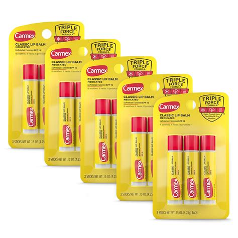 Carmex Classic Medicated Lip Balm Sticks Lip Moisturizer