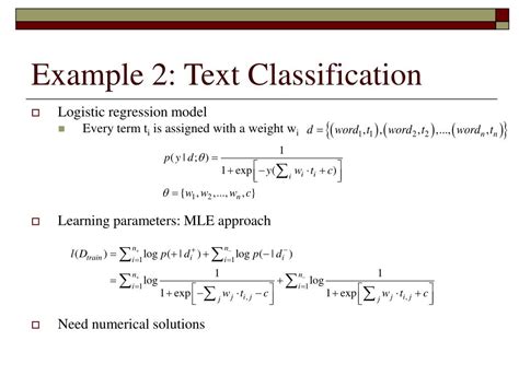 Ppt Logistic Regression Gaussian Model Text Classification And Discriminative Vs Generative