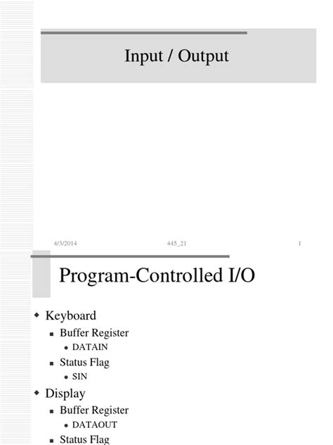 Inputoutput Pdf Inputoutput Office Equipment