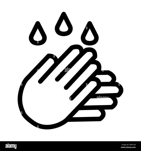 Hand Washing Vector Thick Line Icon For Personal And Commercial Use
