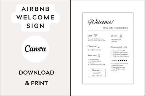 Airbnb Vacation Rental Printable Graphic By Realtor Templates