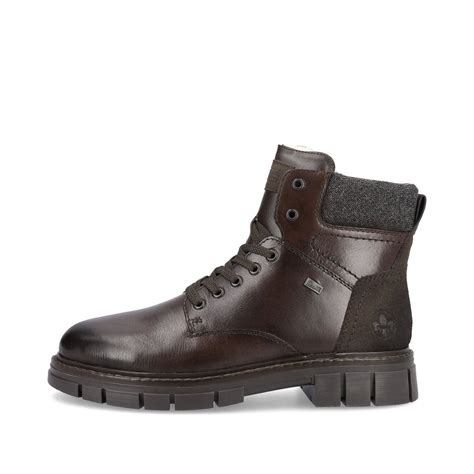 Buty męskie zimowe ocieplane wełną trzewiki skórzane Rieker 32205 e