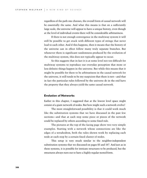 Evolution Of Networks A New Kind Of Science Online By Stephen Wolfram Page 508