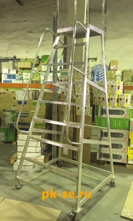 Лестница -вышка с площадка передвижная алюминиевая производство ПК ...