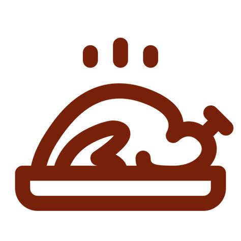 Steamed Chicken Icon Download In Line Style