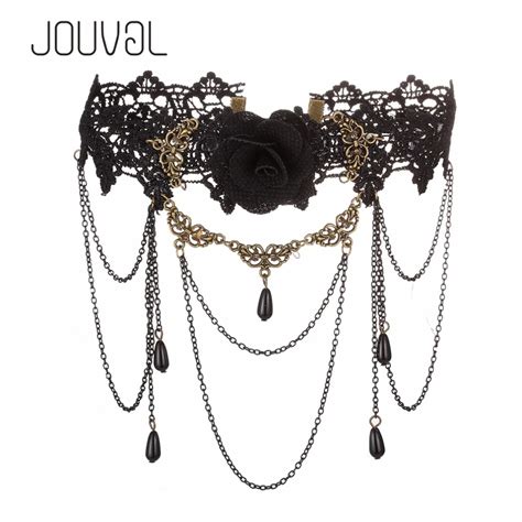 Buy Jouval Sexy Collar Gothic Chokers Black Lace Neck