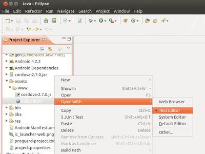 Mi Primera Aplicaci N Con Phonegap Y Eclipse Para Android Proyecto A