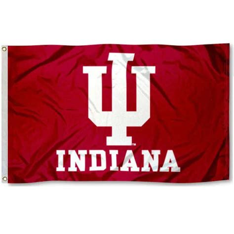 Indiana University Large Indoor Outdoor College Flag 3 X 5 Banner
