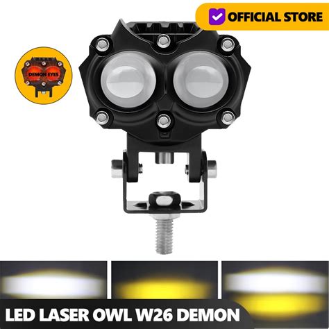 Jual LAMPU UTAMA LED MOTOR HEADLAMP LASER GUN H S MODEL SLIM AC DC