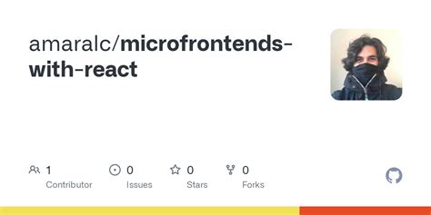Github Amaralcmicrofrontends With React