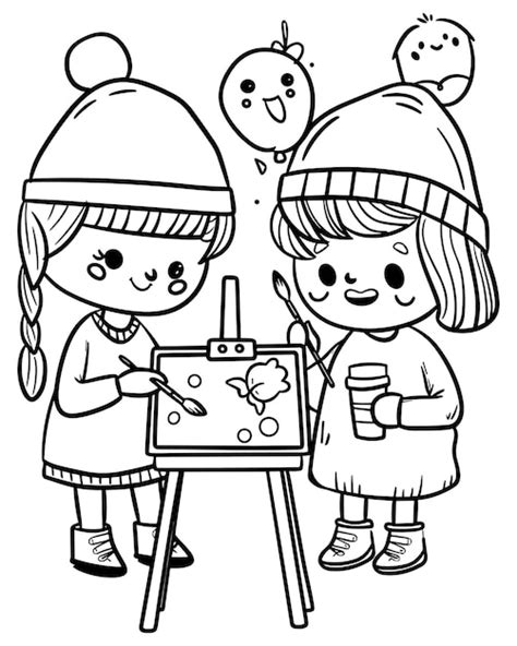 2 페이지 무료로 다운로드 가능한 어린이 색칠 활동 벡터 And 일러스트