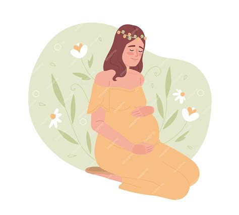 Premium Vector Emotional Support During Pregnancy 2d Vector Isolated