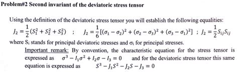Solved Inelastic Deformation Of Solids Problem 2 Second Invariant