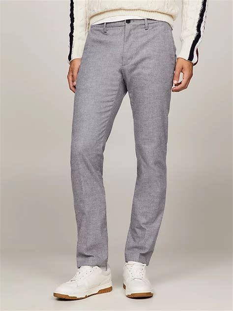Denton Figurbetonte Straight Fit Hose Grau Tommy Hilfiger