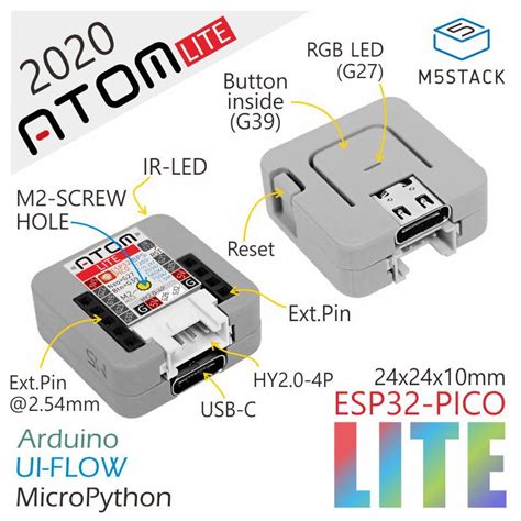 jual m5stack atom lite esp32 iot development kit shopee indonesia