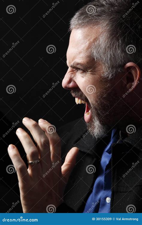 Angry Middle Aged Man Stock Image Image Of Horror Anger 30155309