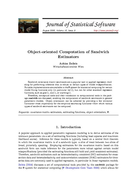 Zero Inflated Poisson Regression Jss Journal Of Statistical Software
