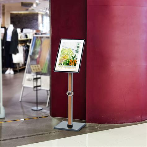 展示牌立牌指示牌立式广告牌不锈钢a4水牌展示架a3酒店导向牌落地虎窝淘