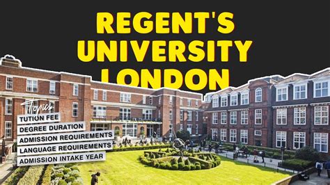 Regent S University London YouTube
