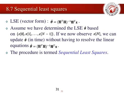 PPT Estimation CH8 Least Squares PowerPoint Presentation Free